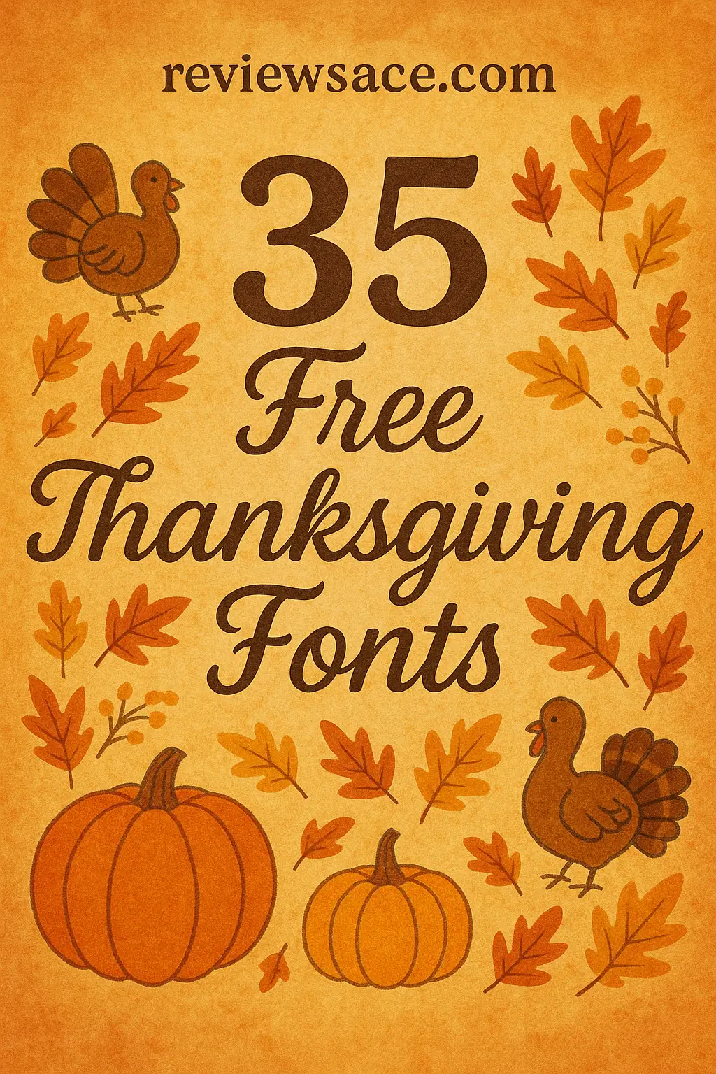 Top 35 Free Thanksgiving Fonts 2025 | Fall Script & Display Fonts